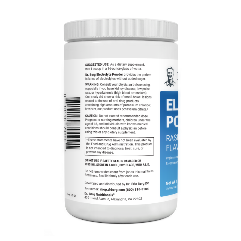 Electrolyte Powder Raspberry & Lemon Natural Flavor 100 Servings