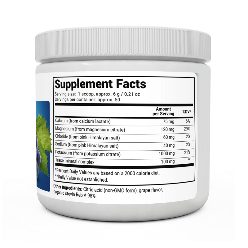 Electrolyte Powder Natural Grape 50 servings