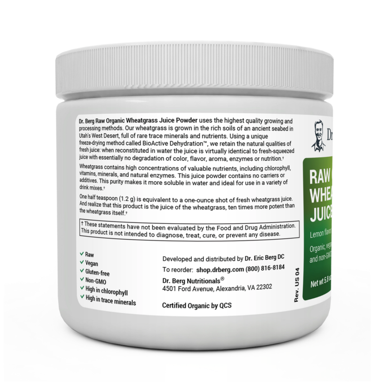 Raw Wheatgrass Juice Powder (Lemon Flavor)